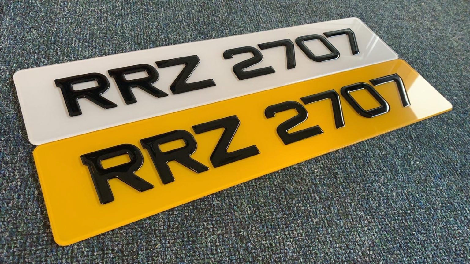 3D Gel Number Plates in Metro Font 60mm- Gloss Black Finish – Prestige ...