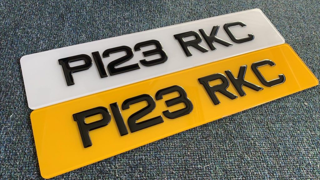 3D Gel Number Plates in Metro Font 60mm- Gloss Black Finish – Prestige ...