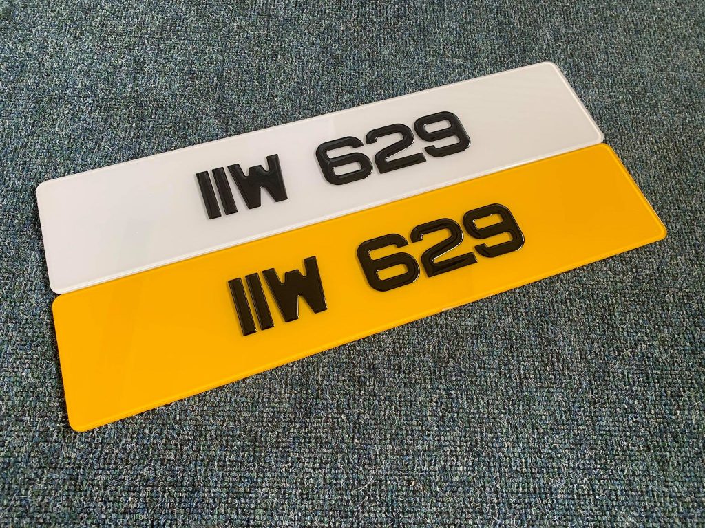 3D Gel Number Plates in Metro Font 50mm- Gloss Black Finish – Prestige ...
