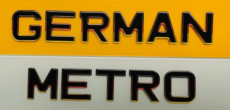 3D Gel Plates in Metro Font- German Colours – Prestige Plates