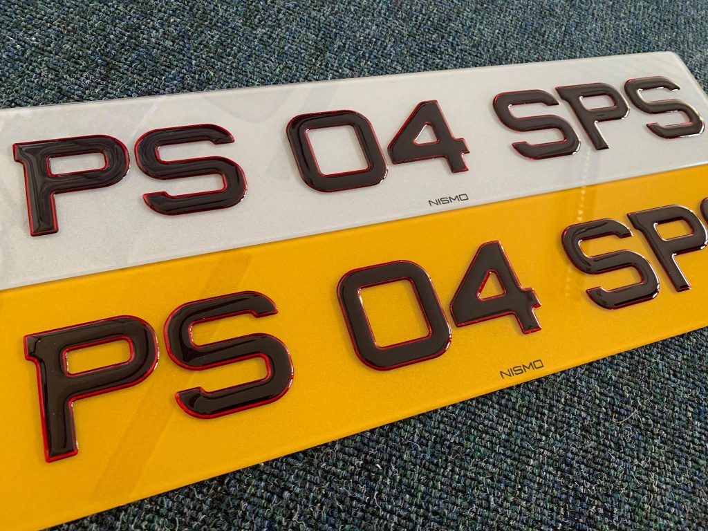 3D Gel Plates in Metro Font- Sparkling Red Outline – Prestige Plates