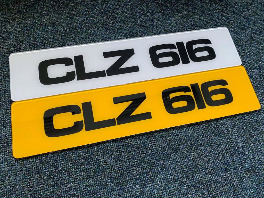 Squashed Metro Font Number Plates (1x Front & 1x Rear) – Prestige Plates