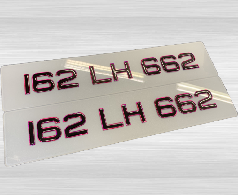 3D Gel Plates in Metro Font 50mm- Sparkling Pink Outline – Prestige Plates