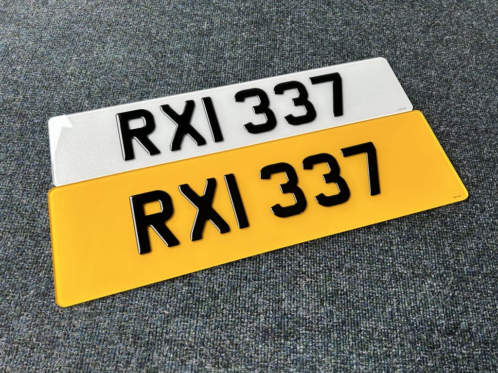3D Gel Number Plates in Charles Wright Font (MOT/Road Legal) Standard ...